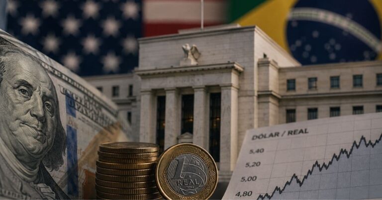 Impacto dos juros dos EUA no Brasil: dólar sobe e trava queda da Selic